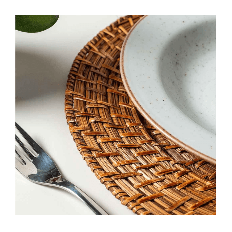 Sousplat Redondo Rattan 32Cm - Tyft - coqueluchecasa