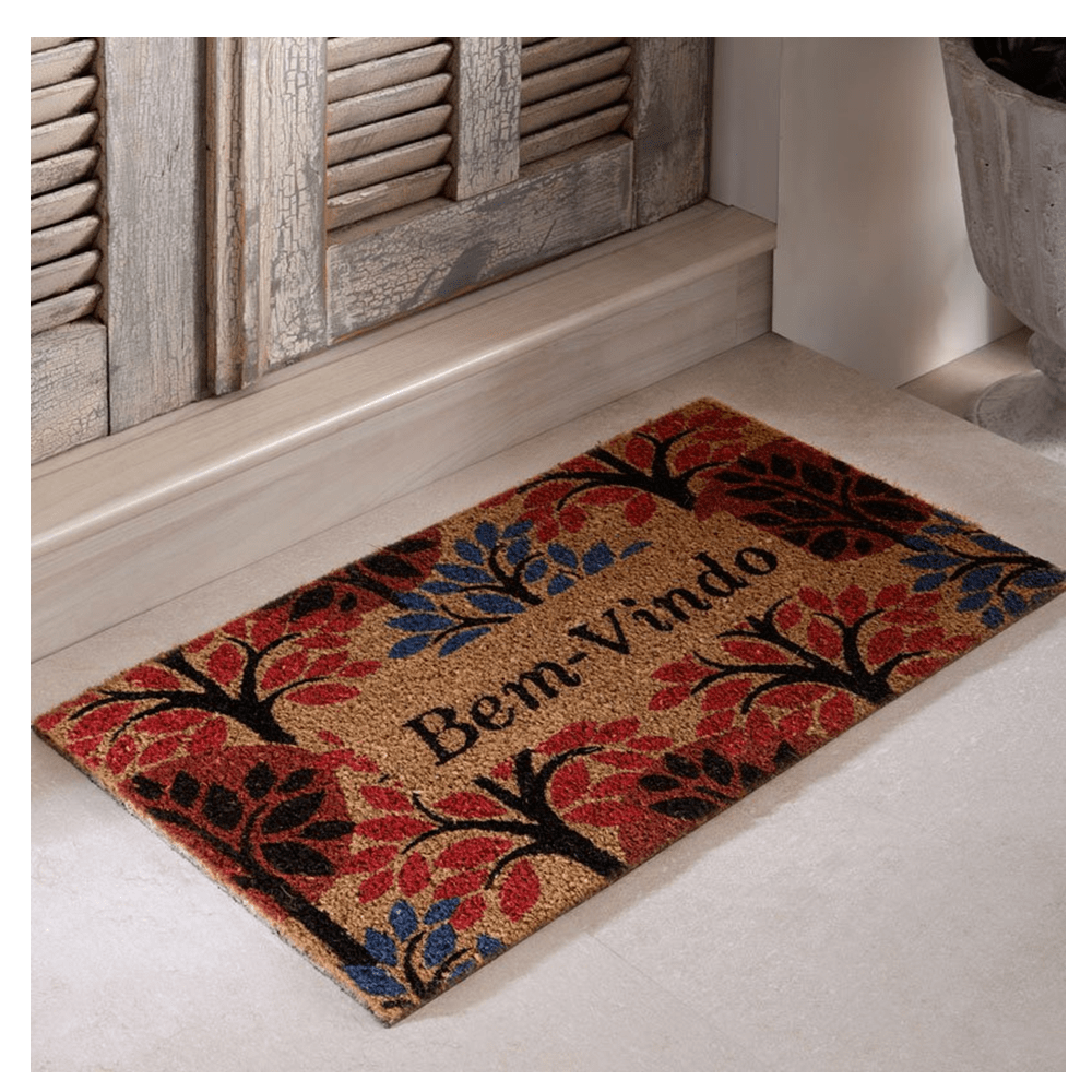 Capacho Em Fibra De Coco Árvore 33X60cm - Kapazi - coqueluchecasa