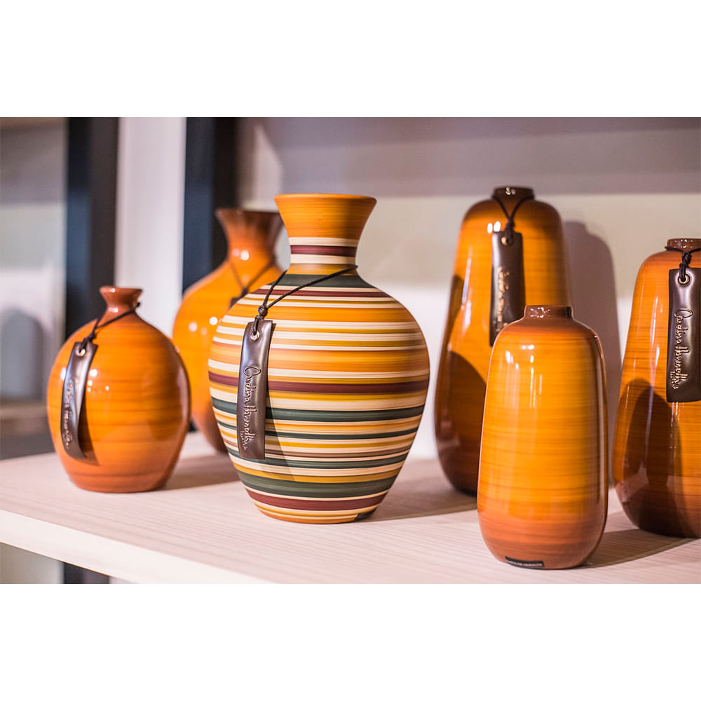 Vaso Garrafa 26Cm Alto Brilho Aruba - Carolina Haveroth - coqueluchecasa