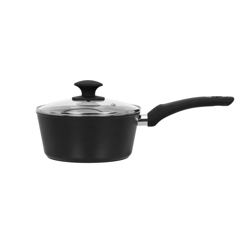 Jogo De Panela Optima Com Indução Preta 5 Peças - Brinox - coqueluchecasa