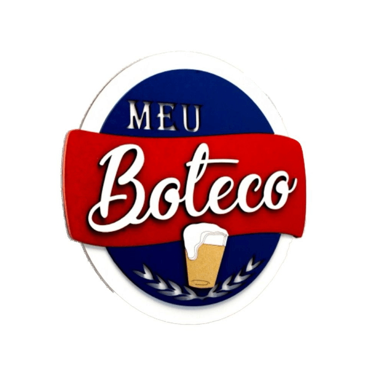Placa Decorativa Meu Boteco 26X24.5Cm - Grife De Boteco - coqueluchecasa