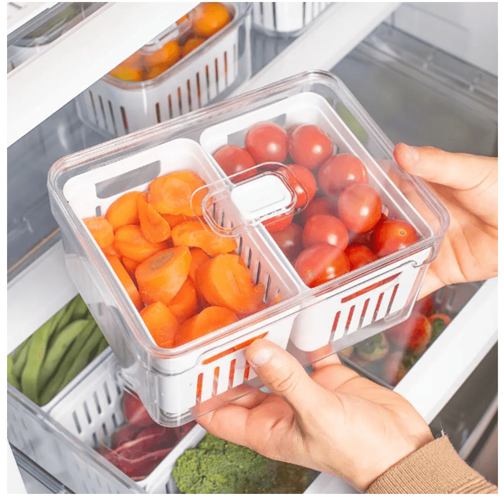 Organizador Clear Fresh Com 2 Cestos 2,2 Litros Natural - Ou ...