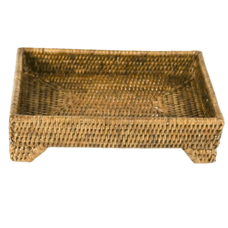 Bandeja De Rattan Pindaya 27X17cm - Natural Home - coqueluchecasa