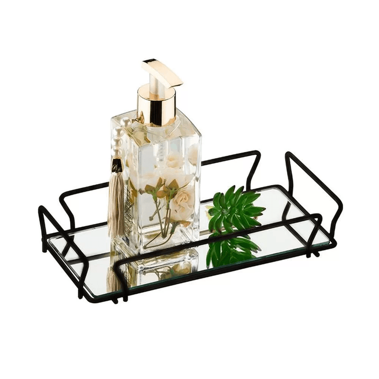 Bandeja Retangular Bromelia Preto Fosco 20X10x4.5Cm - Schmitt ...